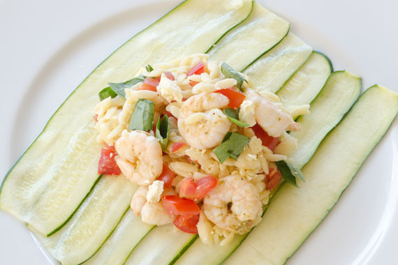 Prawn and Pesto Risoni with Zucchini Carpaccio – You Plate It ...