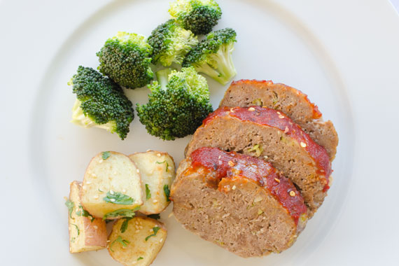 Chili-Glazed Meatloaf with Broccoli and Oven Roasted Potatoes – You ...