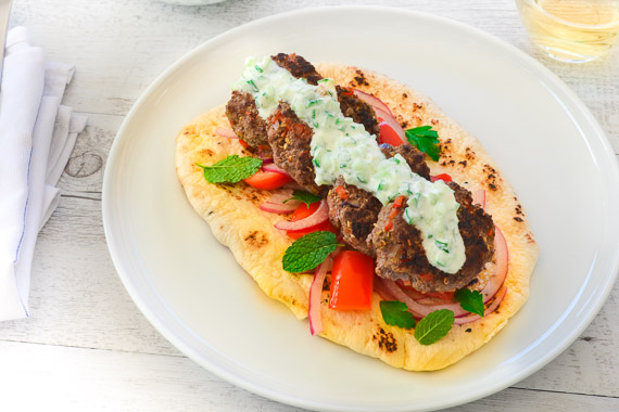 Turkish Style Beef Kebabs with Red Capsicum and Red Onion Salad – You ...