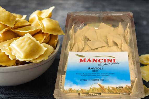 Classic Beef Ravioli 400g From Mancini Pasta *ON SALE* – You Plate It ...