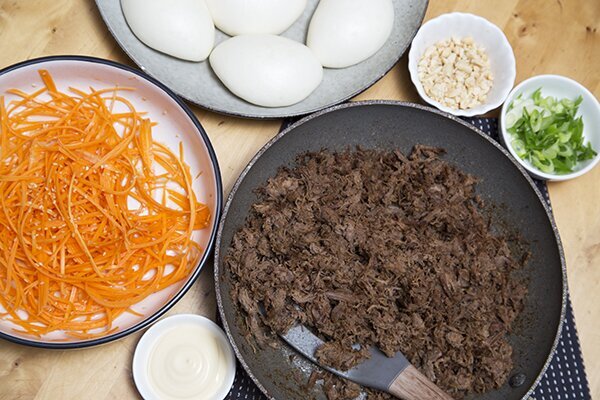 Bulgoggi Beef Bao with Tangy Carrot and Peanuts - You Plate It ...